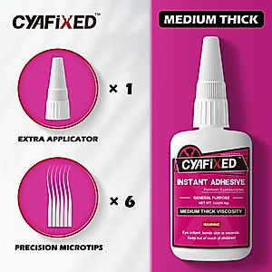 CYAFIXED Strong Cyanoacrylate Super Glue - Impact Resistant