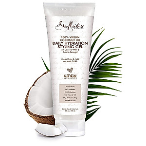 Shea Moisture 100 Percent Virgin Coconut Oil Daily Hydration Styling Gel for Unisex, 8 Ounce (Packaging may vary)