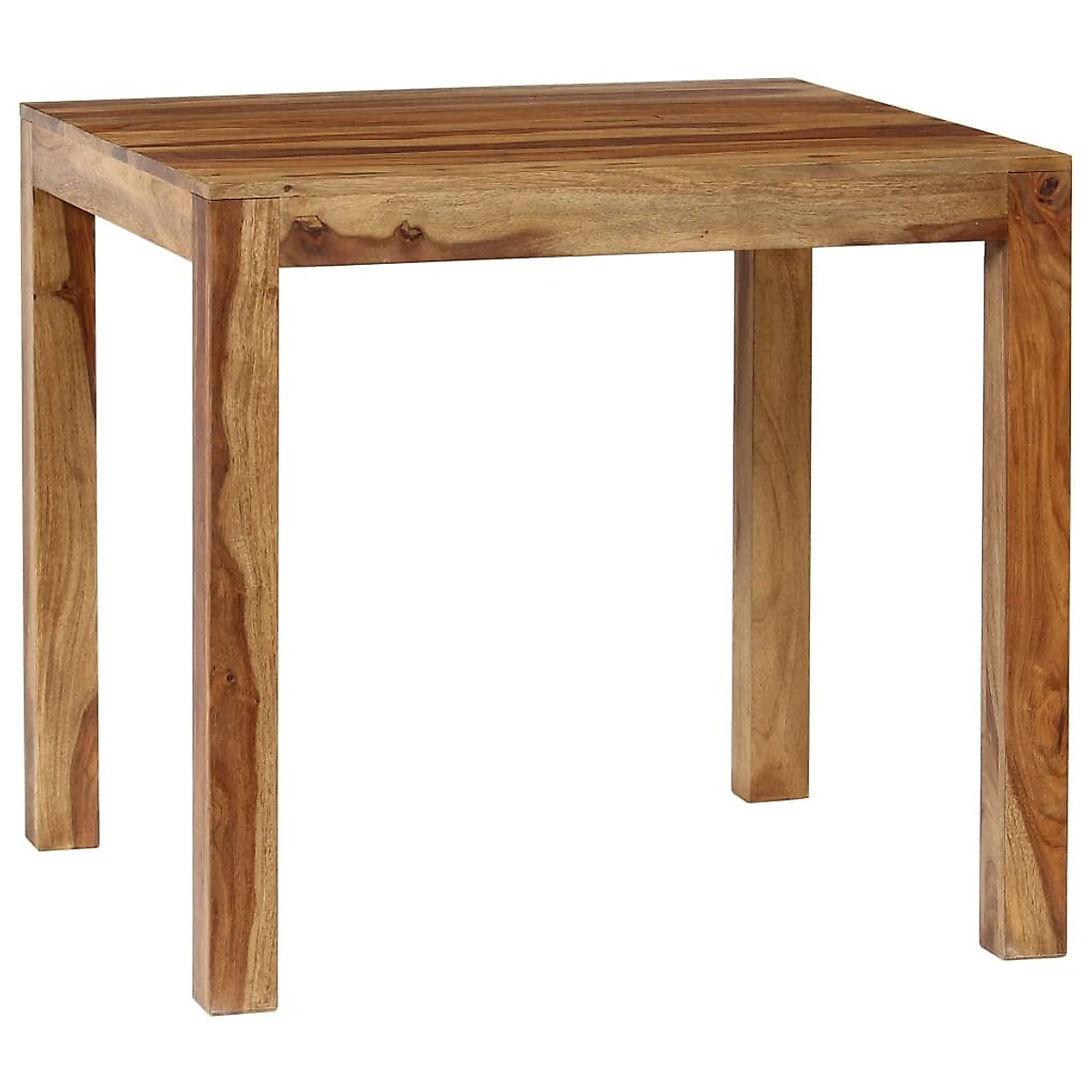 YPWRENH Coffee Table Farmhouse End Tables Dining Table Solid Sheesham Wood 32.3"x31.5"x29.9" for Dining Room, Kitchen or Living Room