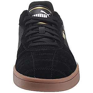 PUMA Men's Astro Kick Sneaker, Black-White-teamgold/Black, 11 M US