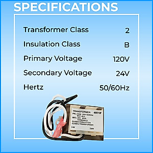 4011F Transformer 24V, 50/60 Hz, compatible with Ring, Ring 2, Ring Pro, Nest Skybell, and Enfy Doorbells. Nest, Ecobee, and Sensi Smart Thermostat