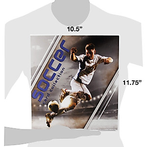 Soccer Card Binder For Trading Cards - Case Comes With 10 Platinum Series Trading Card Pages - Additional Pages Can Be Added - UniKeep Branded Binder is Fully Enclosed to Keep Cards Clean and Secure