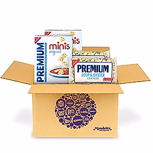 Premium Saltine Crackers Variety Pack, 2 Bags Oyster Crackers , 2 Boxes Minis Saltine Crackers, 4 Packs