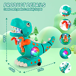 SENCU Baby Toys 6 to 12 Months, Infant Tummy Time Crawling Dinosaur Toys Gifts for 3 4 5 6 7 8 9 10 11 12 Boy Girl,Light-up Musical Baby Toys for 12-18 36 Months Walking Toddler Birthday Gift