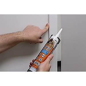 Gorilla Waterproof Caulk & Seal 100% Silicone Sealant, White, 10oz Cartridge (Pack of 1)
