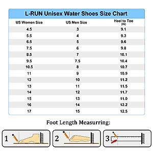 L-RUN Women's Water Shoes for Beach Pool Surf Dive Navy (Women 8.5, Men 7)=EU39