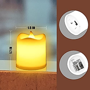 Starkik Flameless Votive Candles, 24Pack and Long Lasting Emulation Candles, LED Lights in Warm for Weddings, Festival Celebration, Outdoor, and Others