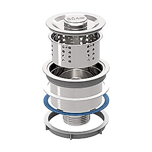 Bonnlo 3-Compartment 304 Stainless Steel Utility Sink Commercial Grade Laundry Tub Culinary Sink for Outdoor Indoor, Garage, Restaurant, Kitchen, Laundry/Utility Room - 39” W x 18” D x 40.2” H