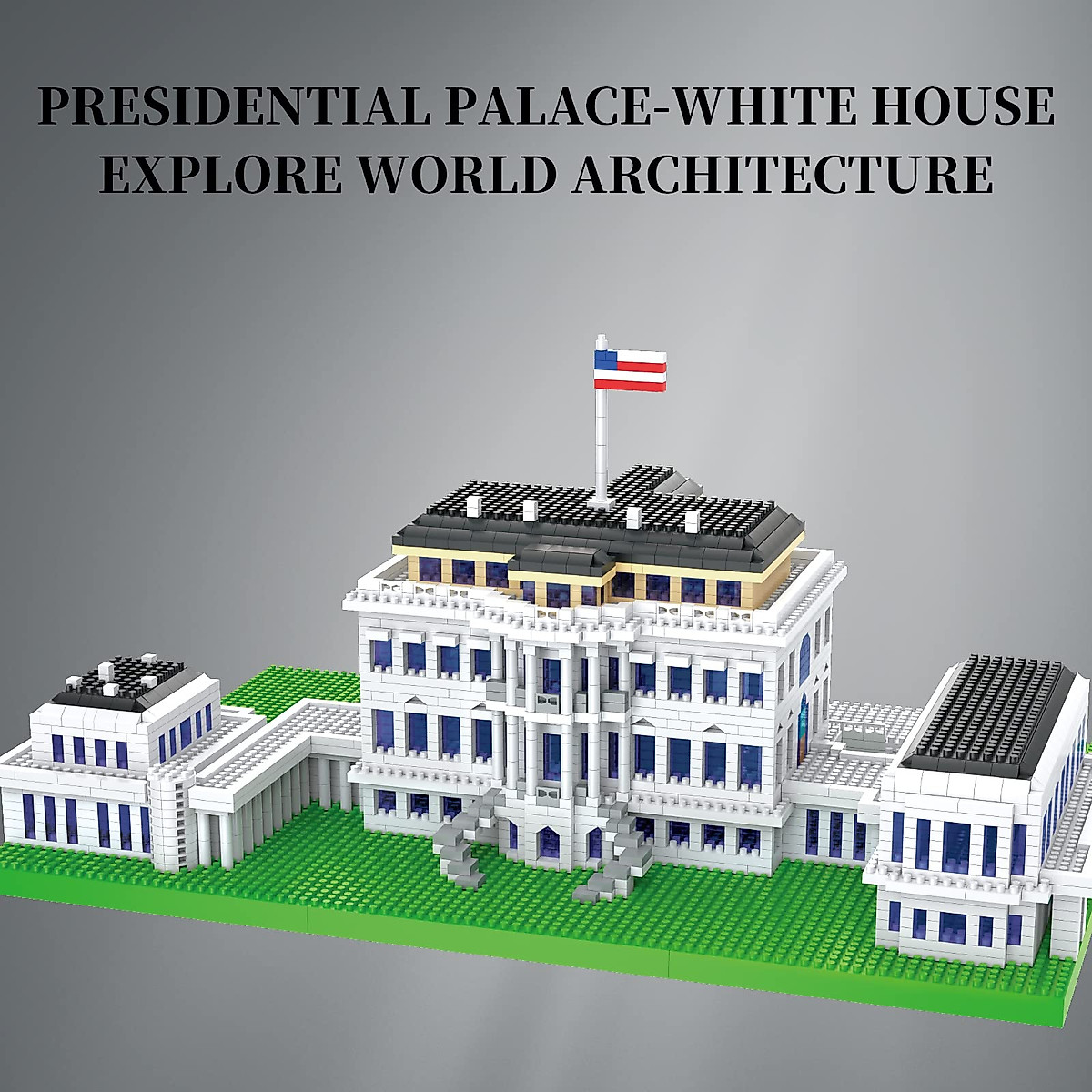 Micro Building Blocks The White House Architecture Set Mini Building Blocks Building Bricks Architecture Model Kit Micro Blocks Set Building Kit Gift for Age 14+ Kids Teens and Adults