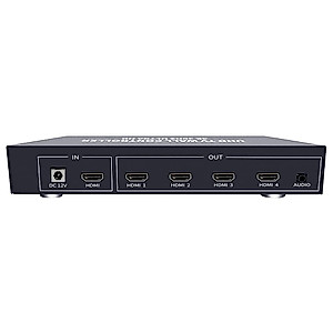 ISEEVY 4K UHD Video Wall Controller 2x2 1x2 2x1 TV Wall Processor Support 3840x2160@30 HDMI Input for 4 TV Splicing Display