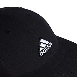 adidas Men's Ultimate 2.0 Relaxed Adjustable Cotton Cap, Black/White, One Size