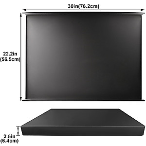 KOZYLAND Stove Cover - Stainless Steel Stove Top Cover Board, Heat Resistant Gas Stove Cover, Black Stove Top Covers for Counter Space, Sink, RV and Electric/Gas Stove Tops (30"L x 22" W x 2.5''H)