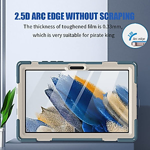 ZenRich 2 Pack Anti Glare Tempered Glass Screen Protector for Samsung Galaxy Tab A8 10.5 Inch (SM-X200/X205/X207) with 9H Hardness/Bubble Free/Anti-Scratch/High Touch Sensitivity