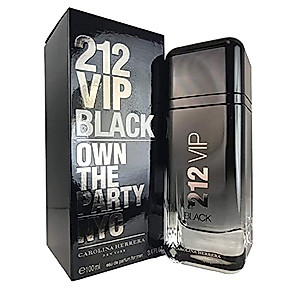 212 Vip Black for Men by Carolina Herrera 3.4 oz Eau De Parfum Spray