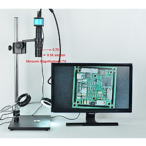 0.5X Stereo Microscope Auxiliary Barlow Lens Big Attachment Objective Lens