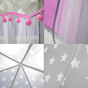 Play Tent for Kids Princess Castle Girls Playhouse, Princess Tent for Indoor Outdoor Fun, Gift for Toddlers Boys Girls(55"x53")