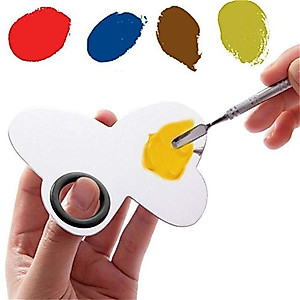 AYWFEY 2 Sets 2 in 1 Set Makeup Mixing Palette, Stainless Steel Cosmetic Foundation Makeup Palette with Spatula, Makeup Artist Makeup Enthusiast Tools for Blending Cosmetic Eye Shadow Lipstick, Silver