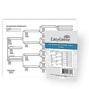 Five Generation Pedigree Charts for Genealogists (7-pack) | Archival-Quality Genealogy Forms for Ancestry