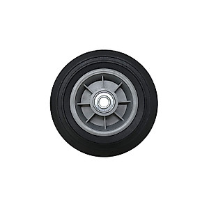 Shepherd Hardware 9600 8-Inch Hand Truck Replacement Wheel, Solid Rubber, 2-1/2-Inch Ribbed Tread, 5/8-Inch Bore Offset Axle