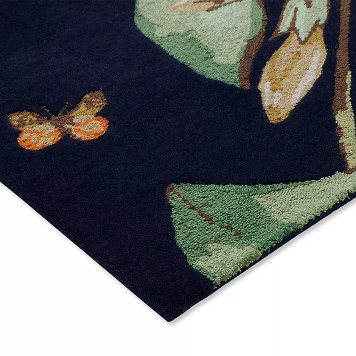 Rug Mosaic Hand Tufted Carpet, Luxurious Comfort and Style for Living Room, Bedroom, Dining Room, Elegant Entryway Floor Accent for Home, Color: Black, Size: 4X6 ft