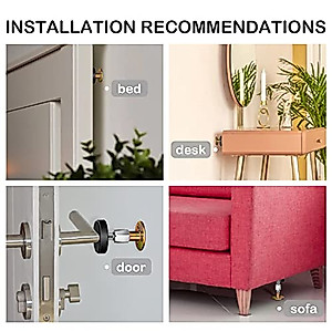 Krisler Adjustable Threaded Bed Frame Anti-Shake Tool for Bed, Headboard Stoppers, Bedside Headboards Prevent loosening Anti-Shake Fixer, Easy Install (30-64mm)