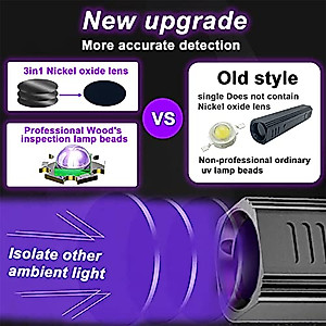 Wood's Lamp pet cat, dog Wood's Black light Flashlight cat Ringworm Detector,Doctor Pet Urine Detector,for Analyzing Skin Dog Cat Care Bed Bug Inspect.