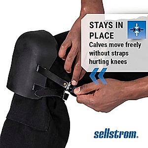 Sellstrom KneePro Roofers Protective Knee Pads with Heavy Duty Foam Padding - Black - Universal Adult Size - S96350