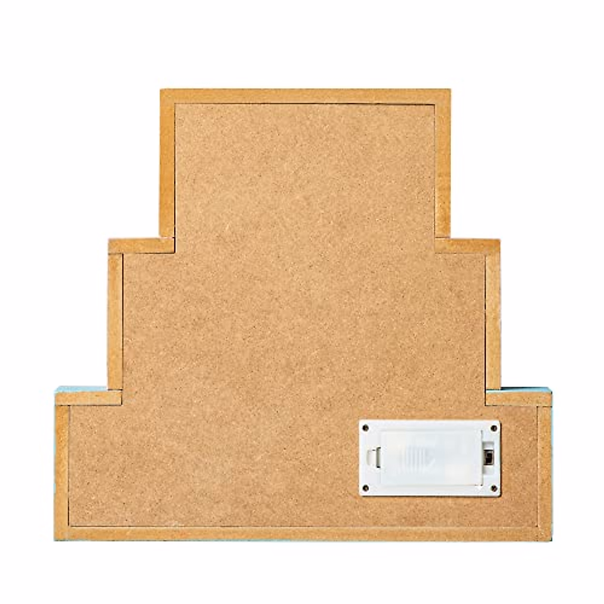 Glitzhome LED Lighted Wooden/Metal Block with Sayings Egg Hunt, Trail, Happy Easter Bunny Holiday Decorations Signs, Multi-Color