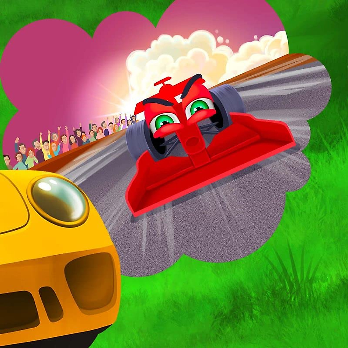 Personalized Storybook by Dinkleboo - "The Race Car" - For Kids Aged 0-8 Years Old - A Story About Your Child Wanting to be the Fastest Racing Car When They Grow Up - Soft Cover (8"x 8")