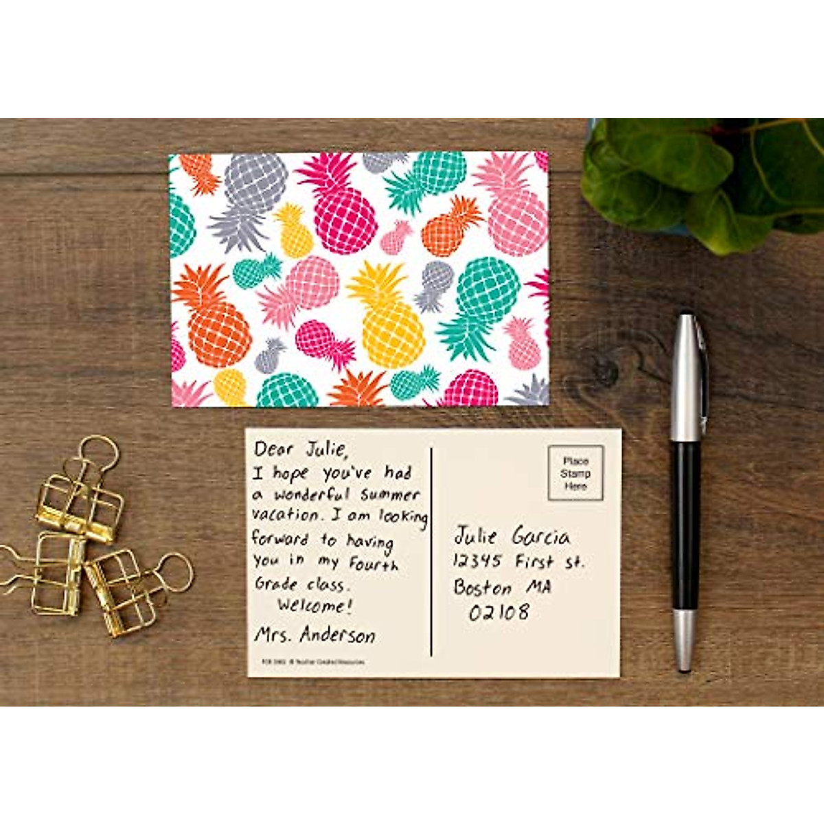 Teacher Created Resources Tropical Punch Pineapples Postcards