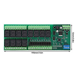 Electrical Relay Module, 12 Optically Isolated Input 12 Channel 64 Devices Parallel Relay Board for Circuit (24V)