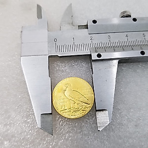 Kocreat Copy 1908-P Indian Head Eagle Gold Coin Five Dollars-Replica USA Souvenir Coin Lucky Coin Hobo Coin Morgan Dollar Collection