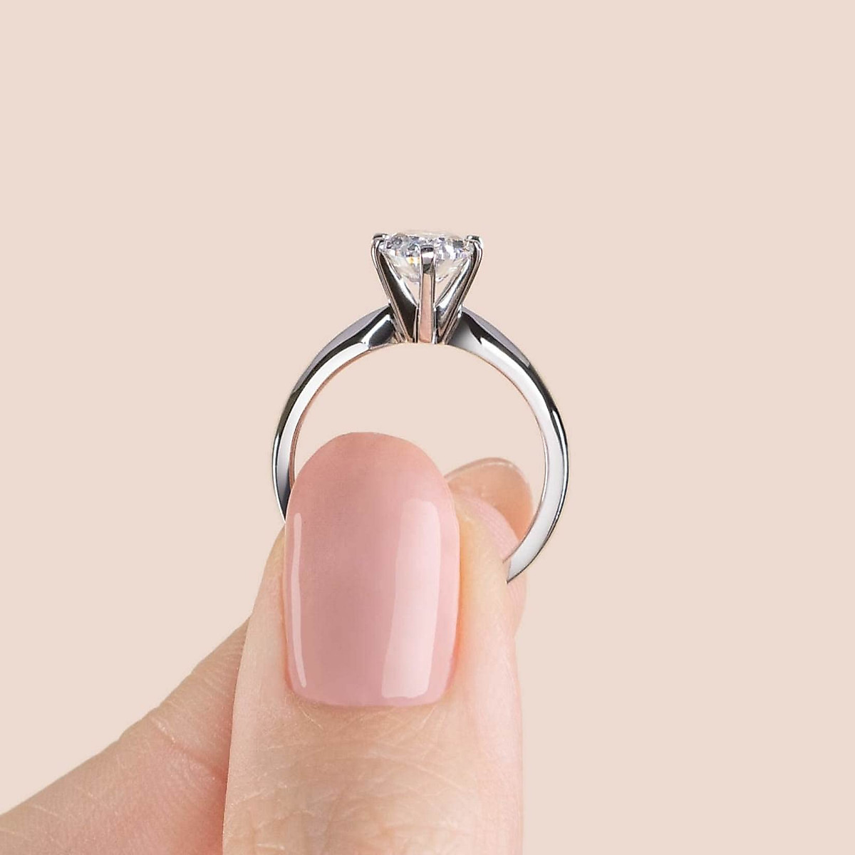 Gemone diamonds Moissanite Engagement Ring In Solid 14K White Gold & 925 Sterling Silver 2 CT Pear Cut Solitaire Women's Ring Wedding Ring Anniversary Ring Gift (White Gold, 12.5)