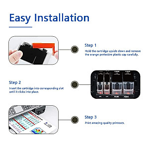 Ankink Compatible Canon PGI 250XL CLI 251XL Ink Cartridge use with PIXMA MX922 MX920 IP7220 MG5520 MG5420 IX6820 IP8720 MG7520 MG7120 MG6320 Printer 250 251 XL Black Combo Pack(2 PGBK,2 Black) pgi250