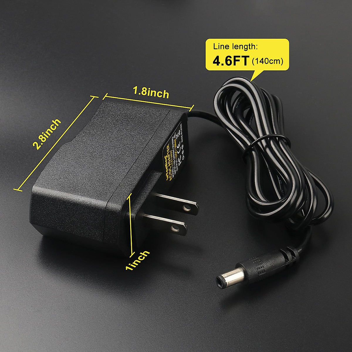 LeTaoXing AC DC 12V 800mA Power Supply Security Camera AC/DC Power Adapter 12V 0.8A 5.5mm x 2.1mm 9.6 Watt 12Volt