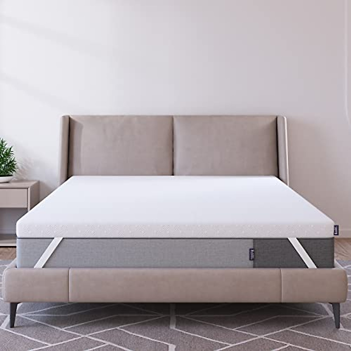 BedStory 3 Inch Memory Foam Mattress Topper King Size, Premium Firm Mattress Topper for Back Pain & Support, Bed Topper with 2-Layer Ventilated Design, CertiPUR-US Certified