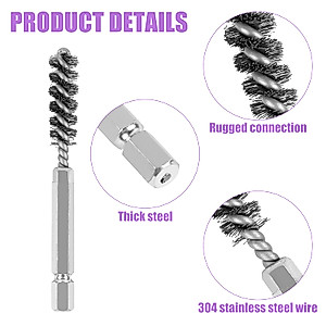 CABAX Golf Clubs Head Hosel Brush Wire Brush Cleaning Tool Electric Drill Wire Brush for Iron and Wood Black, 2 Pcs