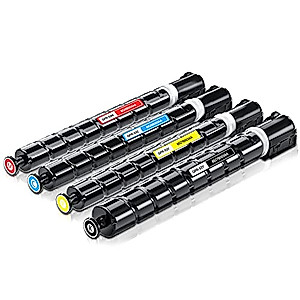 Ledes Toner Cartridge for Canon GPR-53 GPR 53 for ImageRunner Advance Advance iR-ADV C3325 C3330 C3525 C3530 C3025 High Yield (36000 Pages, 4 Packs, BK, C, M, Y)