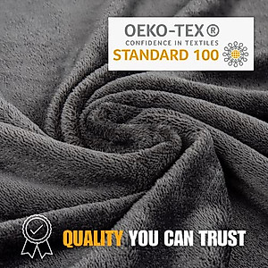 Oversized King Blanket 120x120 - Extra Large Blanket - Biggest Blanket in the World - 10x10 Family Blanket - Super Cozy Fleece Throw - Huge Blanket for Bed - Biggest Gift of 2023 (Dark Gray)