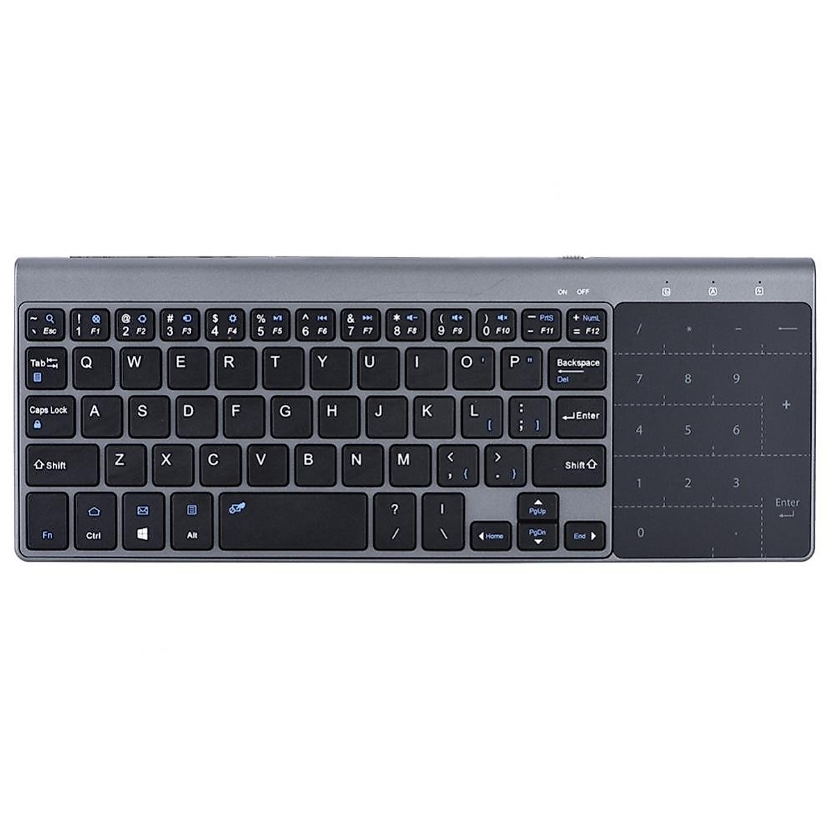 Portable Slim 2.4Ghz Keyboard Handheld with Touchpad for PC/Notebook/TV Box Black