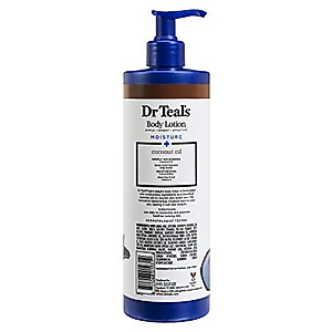 Dr Teal's Coconut Oil Body Lotion Gift Set (2 Pack, 18oz Ea.) - Coconut Oil Blended with Shea & Cocoa Butter Softens & Moisturizes Skin - Essential Oils Nourish & Renew Skin