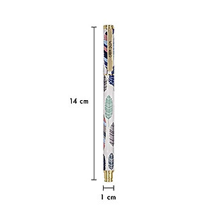 Pukka Pad, Carpe Diem Metal Pens with Gel Ink in Chic Packaging - Perfectly Weighted with Smooth, Precise Black Ink - Removable Cap and Gold Details – Feathers