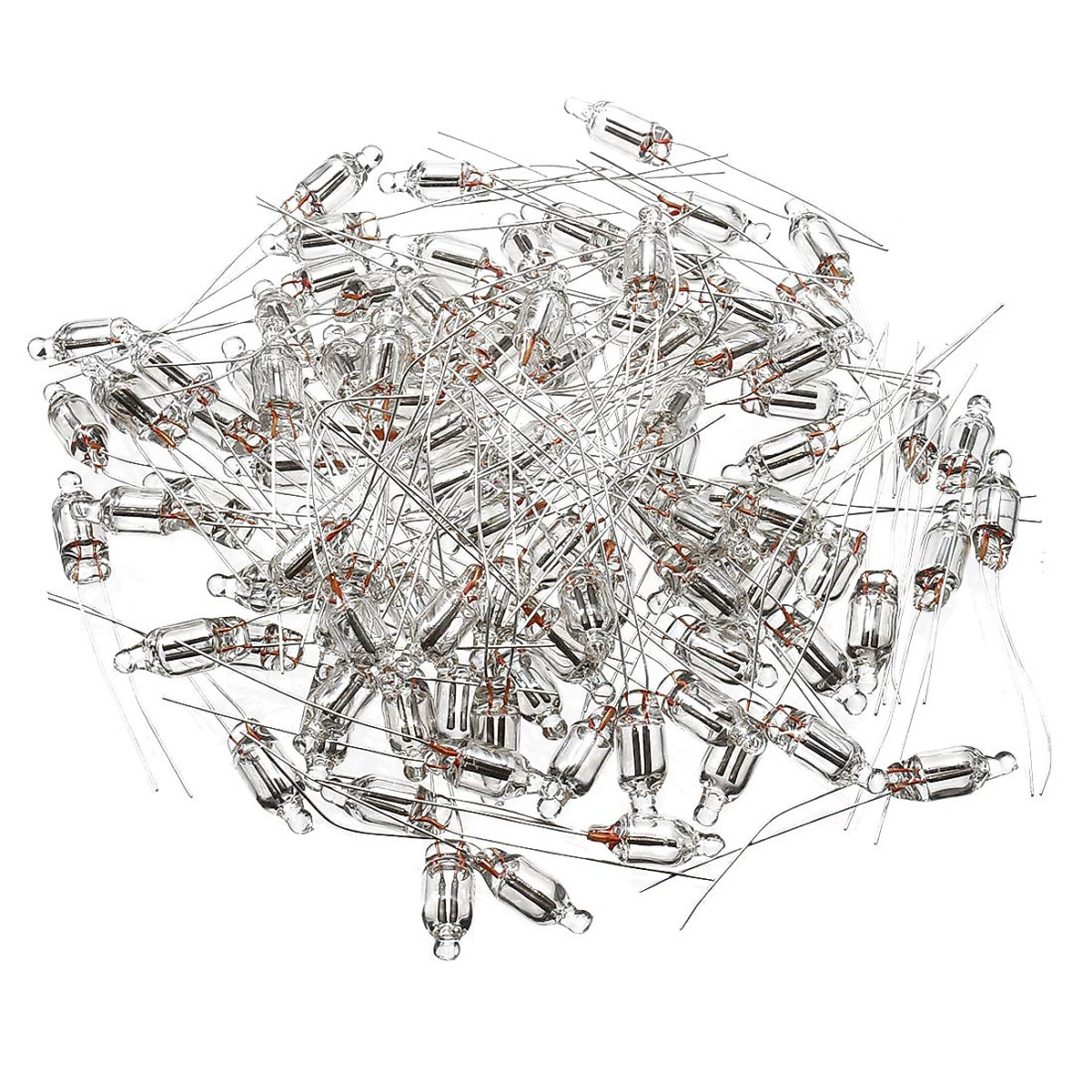 uxcell 100Pcs F6 6x16mm Bright Red Light Neon Light Bulb Indicator Lamp