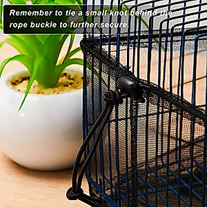 2 Pieces Adjustable Bird Cage Cover Birdcage Nylon Mesh Netting Birdcage Cover Seed Catcher Soft Skirt Guard for Parrot Parakeet Macaw Round Square Cage (White, Black, 78 x 14.6 Inch)