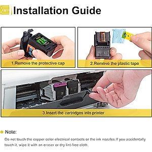 SHEENGO Remanufactured Ink Cartridge Replacement for HP 67XL Ink Cartridges Black Color Combo Pack for Envy 6055e 6055 6052 6075 Envy Pro 6455e 6455 6475 6458 DeskJet 4155 2755e 2755 (Black, Color)