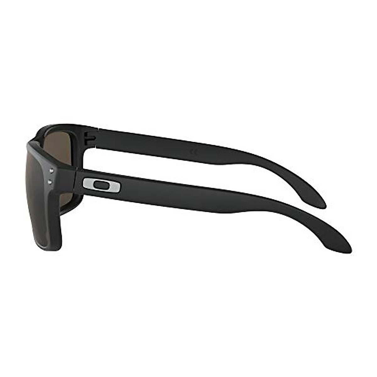 Oakley Holbrook Sunglasses (Matte Black Frame, Warm Grey Lens) with Lens Cleaning Kit and Country Flag Microbag