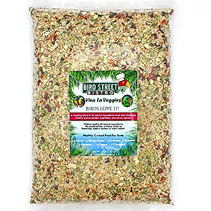Bird Street Bistro Parrot Food - Parakeet Food - Cockatiel Food - Bird Food - Cooks in 3-15 min with Natural & Organic Grains - Legumes - Non-GMO Fruits, Vegetables, & Health Orientated Spices