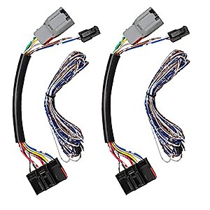 2 Pcs Tow Mirrors Adapter Harness Fit for Ford F150 Truck 2015-2018 Mirrors Conversion Wiring 8 pin to 22 pins Connector