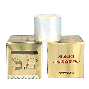 G2PLUS 3 Pack Disposable Eyebrow Plastic Wrap Preservative Film, Make Up Supplies Wrap Cover Tape Roll - 600 Meters