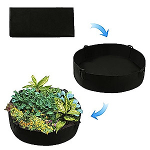 Asodomo 2 Pack 100 Gallon Round Raised Garden Bed Heavy Duty Grow Bags with Handles Breathable Planting Container for Planting Herb Flower Vegetable Plants
